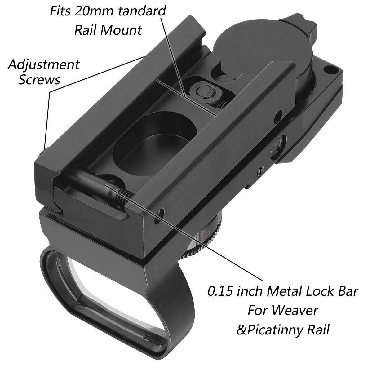 Tactical 4 Reticle Red Dot Open Sight Rail Mount [HD105] - $49.95 ...