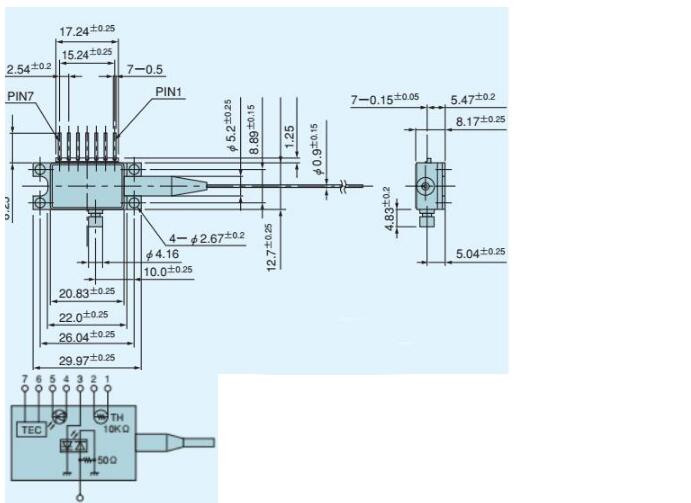 1550nm DFB Laser Electro-absorption Modulator EAM EML diode 10mW 10G ...